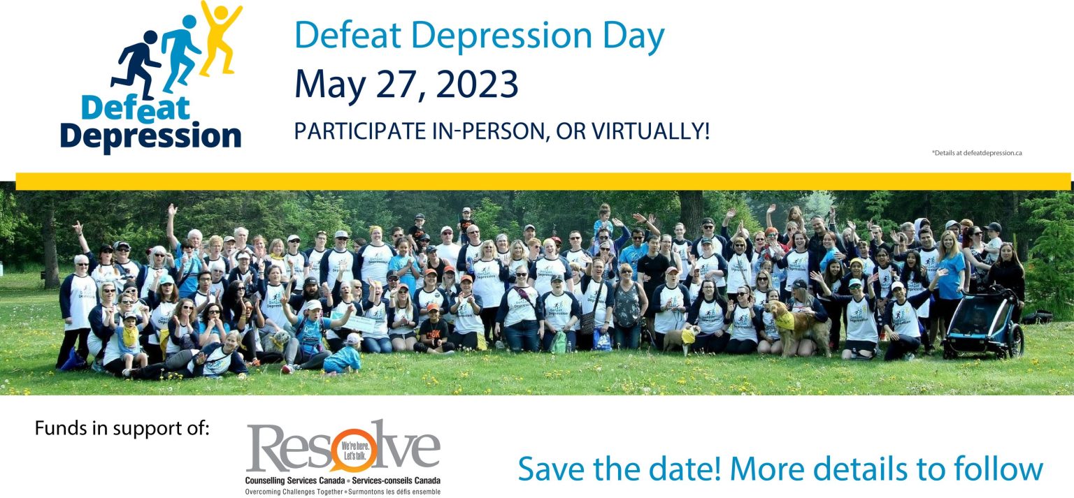 Defeat Depression Day - Resolve Counseling Services Canada